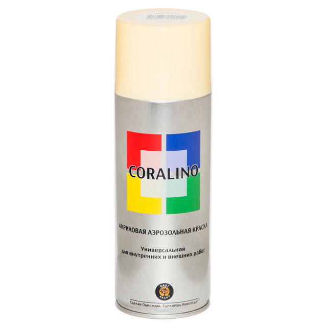 Краска аэрозольная CORALINO RAL 1015 светлая слоновая кость 520мл, арт. C11015
