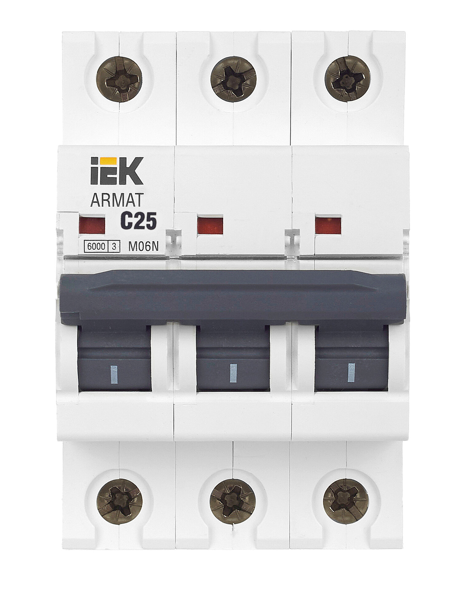 Выключатель автоматический модульный 3п C 25А M06N ARMAT IEK AR-M06N-3-C025