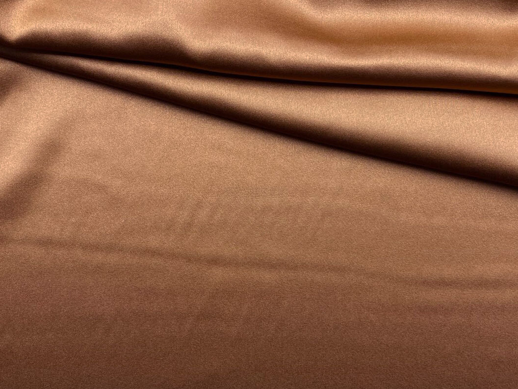 Ткань Шёлк карамельного цвета однотонная 46525