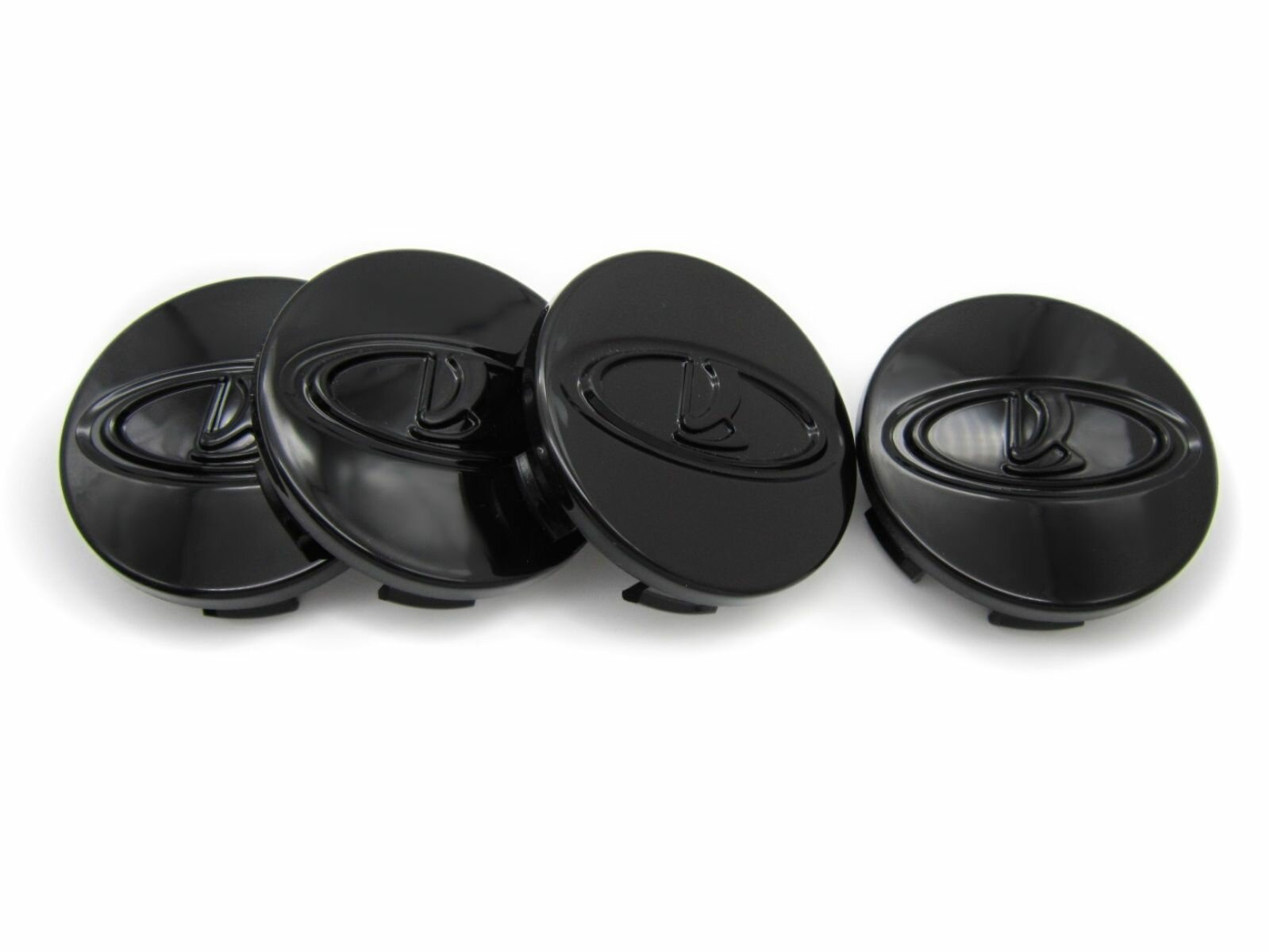 Колпачки заглушки на литые диски Лада ДС320 56/51/10, черные, комплект 4 шт.