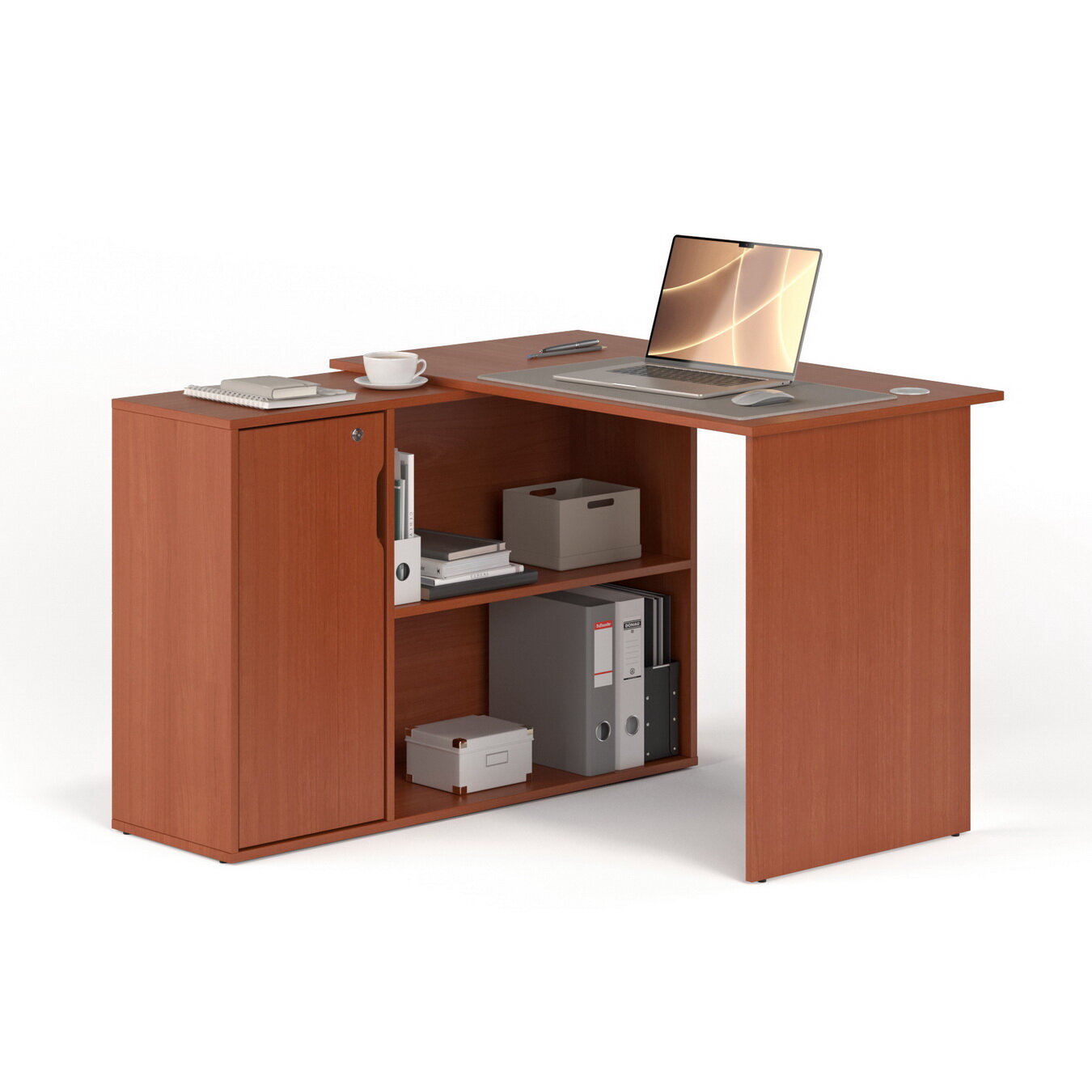 Стол письменный БАНГА-91 левый Вишня