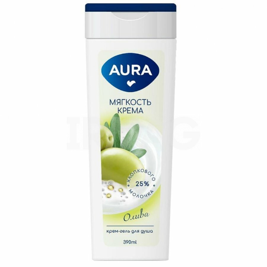 Крем-гель для душа AURA 390мл Олива