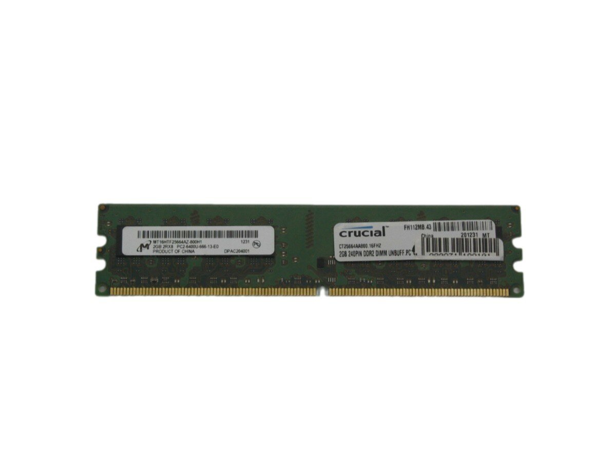 Оперативная память DIMM DDR2 2Gb PC-6400 Crucial CT25664AA800