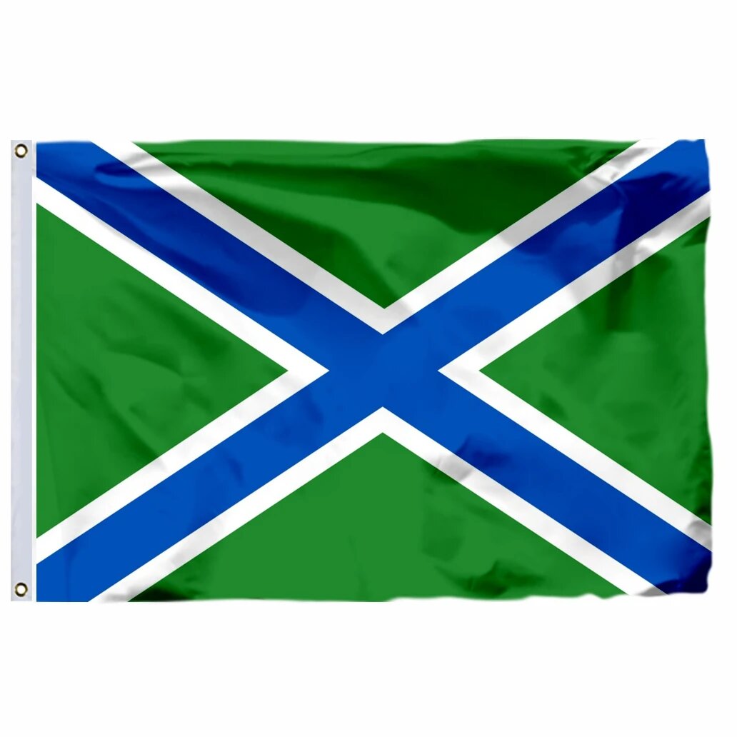 Флаг береговой охраны России 90x150 см 100D полиэстер