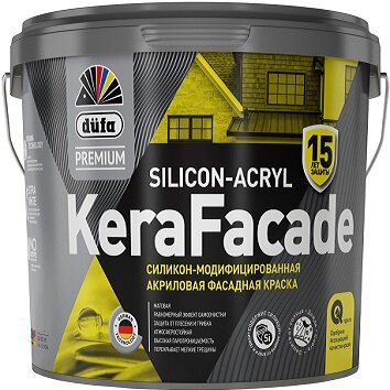 Краска Фасадная Dufa Premium Kerafacade Silicon-Akryl 0.9л Белая, Акриловая, Cиликон-Модифицированная / Дюфа Керафасад.