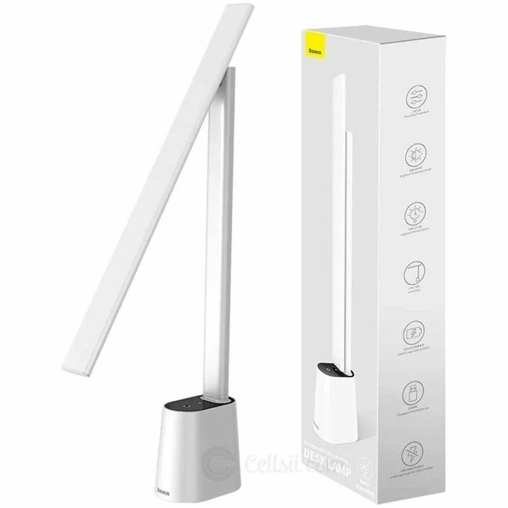 Настольная лампа Baseus Smart Eye Series (Smart Light) Charging Folding Reading Desk Lamp (DGZG-02), белый