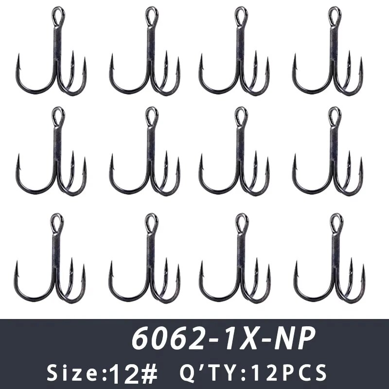 TAKEDO тройной крючок 6062-1X-NP классический черный 12