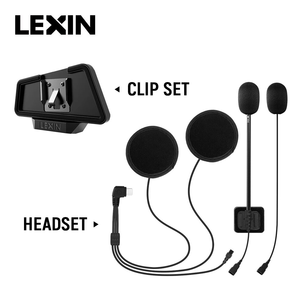 Lexin LX-B4FM Pro Bluetooth мотогарнитура с клипсой