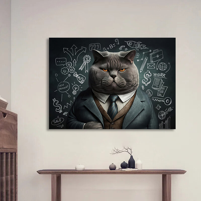 Картина "Котики", поп-арт, на подрамнике, холст, дерево, 50x70