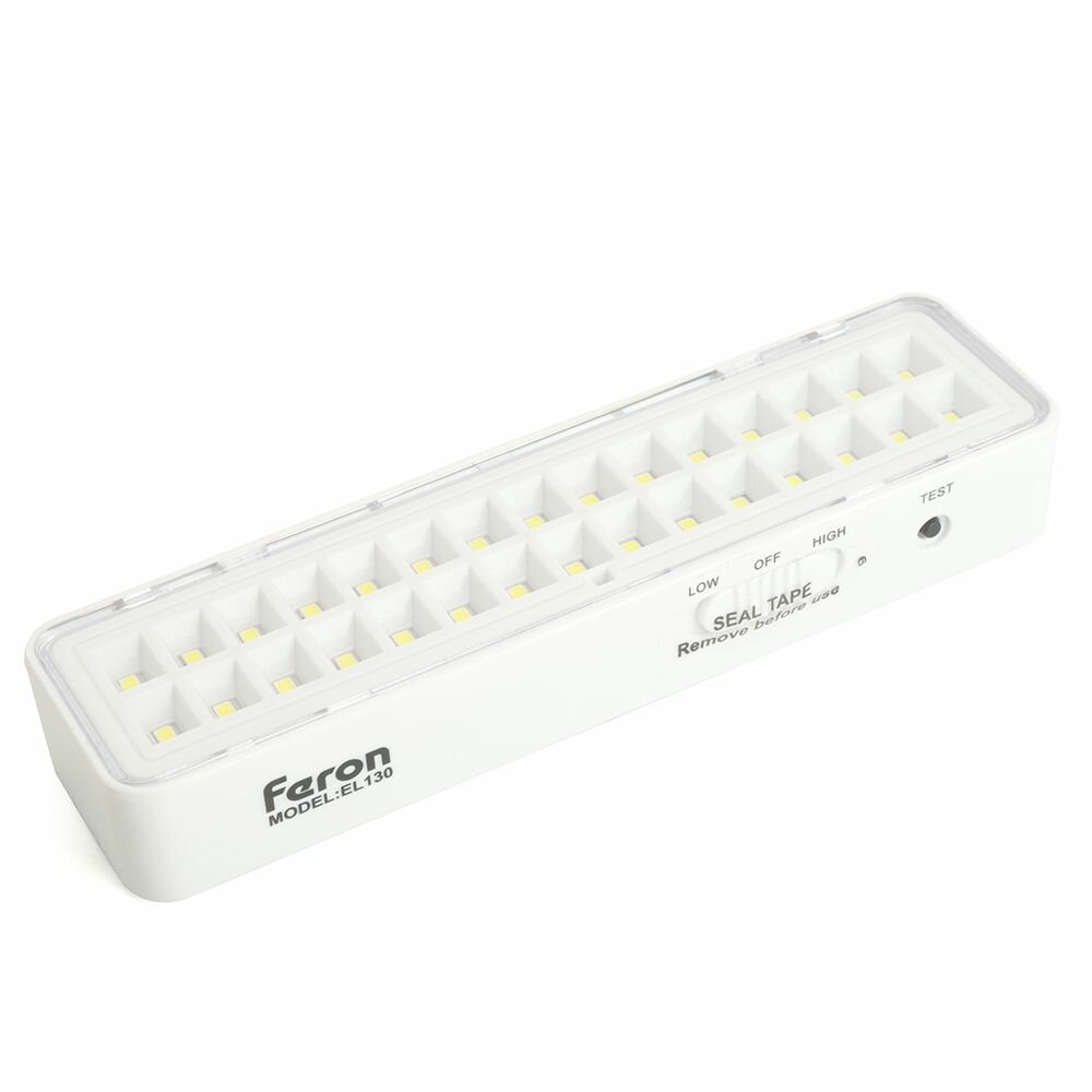 Светильник аккумуляторный, 30LED DC, белый, EL130, FERON 48987