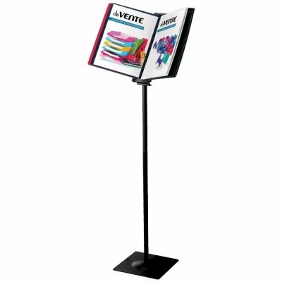 Демонстрационная система "deVENTE" напольная А4 с 10 демопанелями ассорти, черная на стойке 6010314