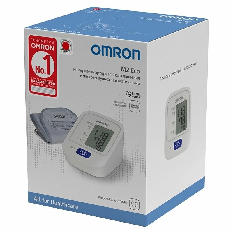 Тонометр OMRON M2 Eco автоматический с адаптером ARU