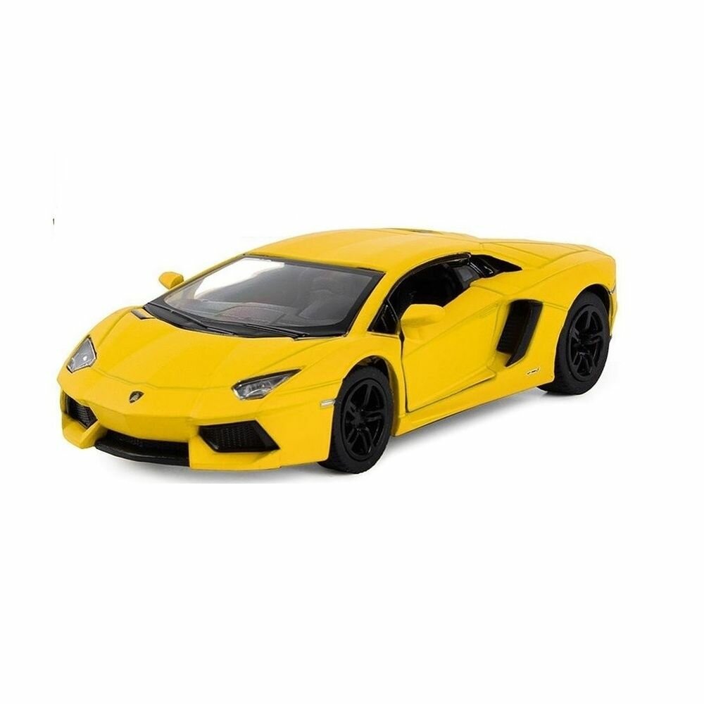 Модель машины Kinsmart "Lamborghini Aventador LP 700-4", масштаб 1:38, желтая инерционная