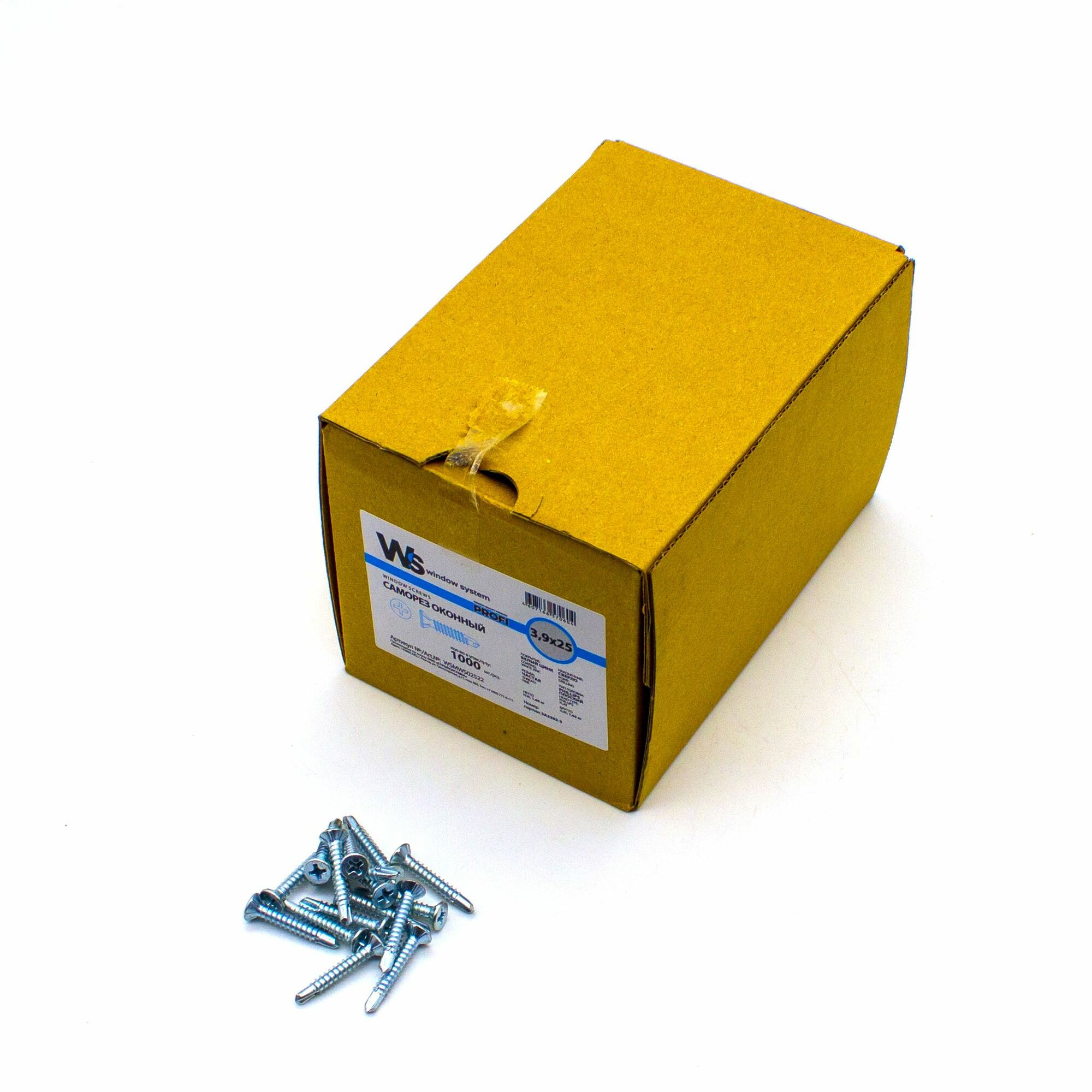 Оконный саморез 3,9*25 (1000шт/кор), сверло
