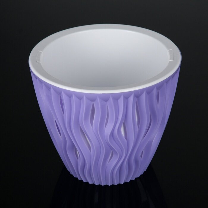 Кашпо со вставкой Sima-land "Вдохновение", 3 л, сиреневое