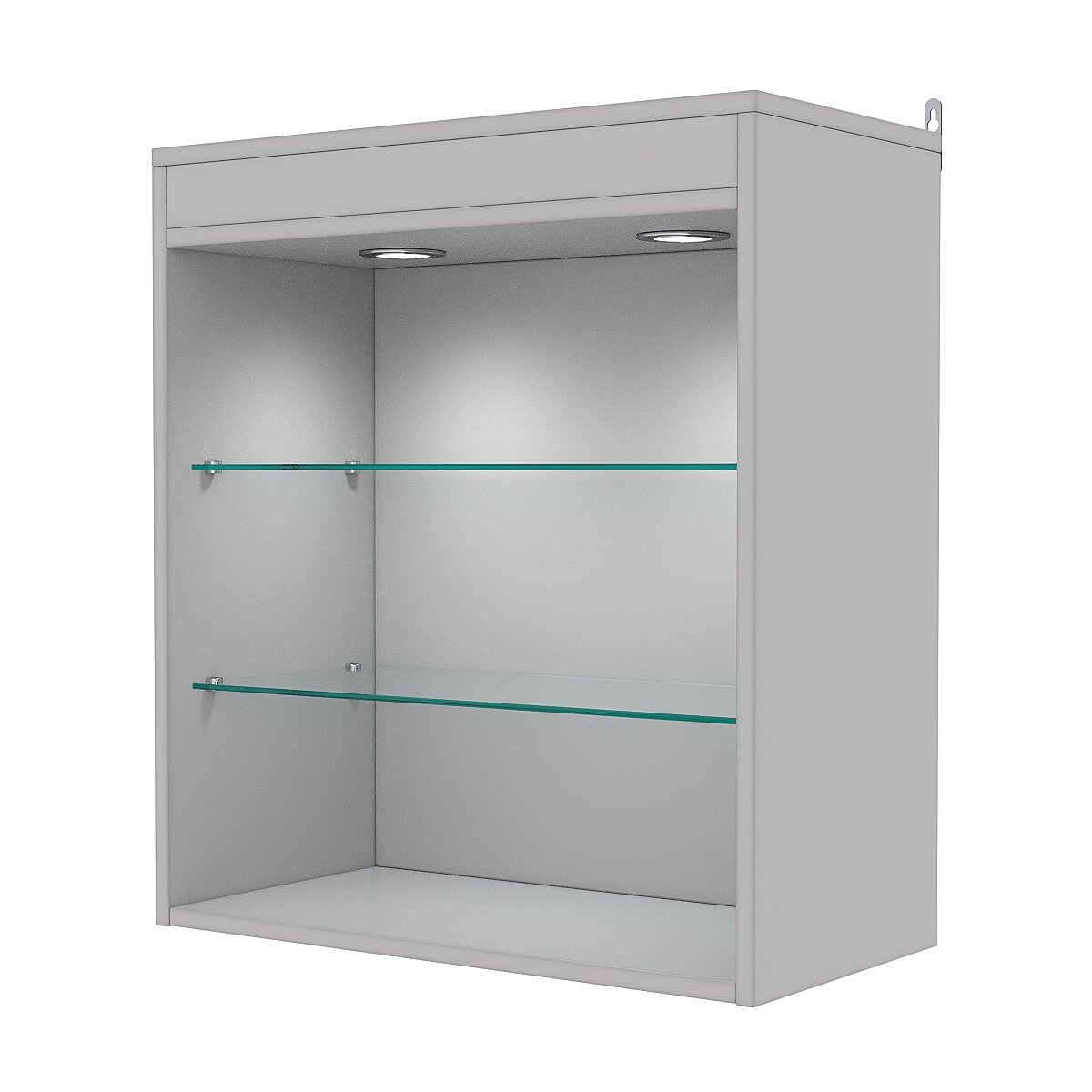 Витрина настенная №1-3ГГ с подсветкой, Серый. Производитель товара - компания Westcom.