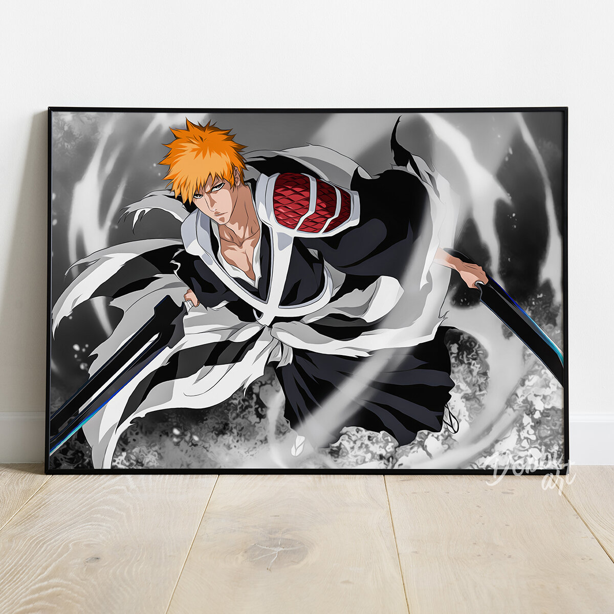 Постер Блич 40х50 см без рамы/ Bleach/ Аниме, манга/ Постер для интерьера/ Декор на стену/ Постер для дома, офиса/ Плакат интерьерный/ Плакат Аниме/ Ичиго Куросаки/ Пустой/ Подарок парню/ Подарок девушке/ Картина для интерьера