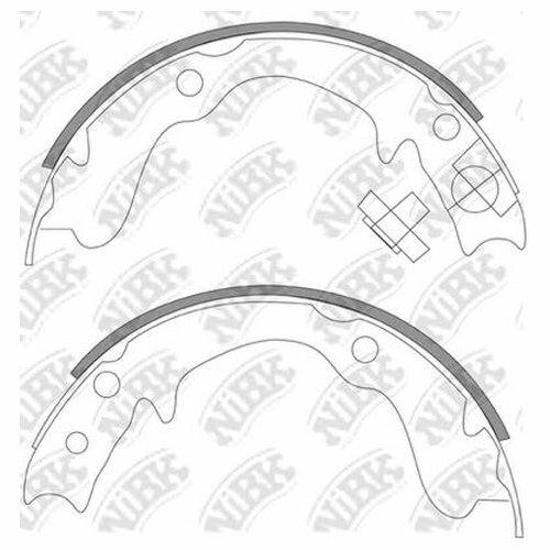 Комплект колодкок стояночного тормоза Nibk fn0569 для Subaru Forester, Impreza, Legacy II