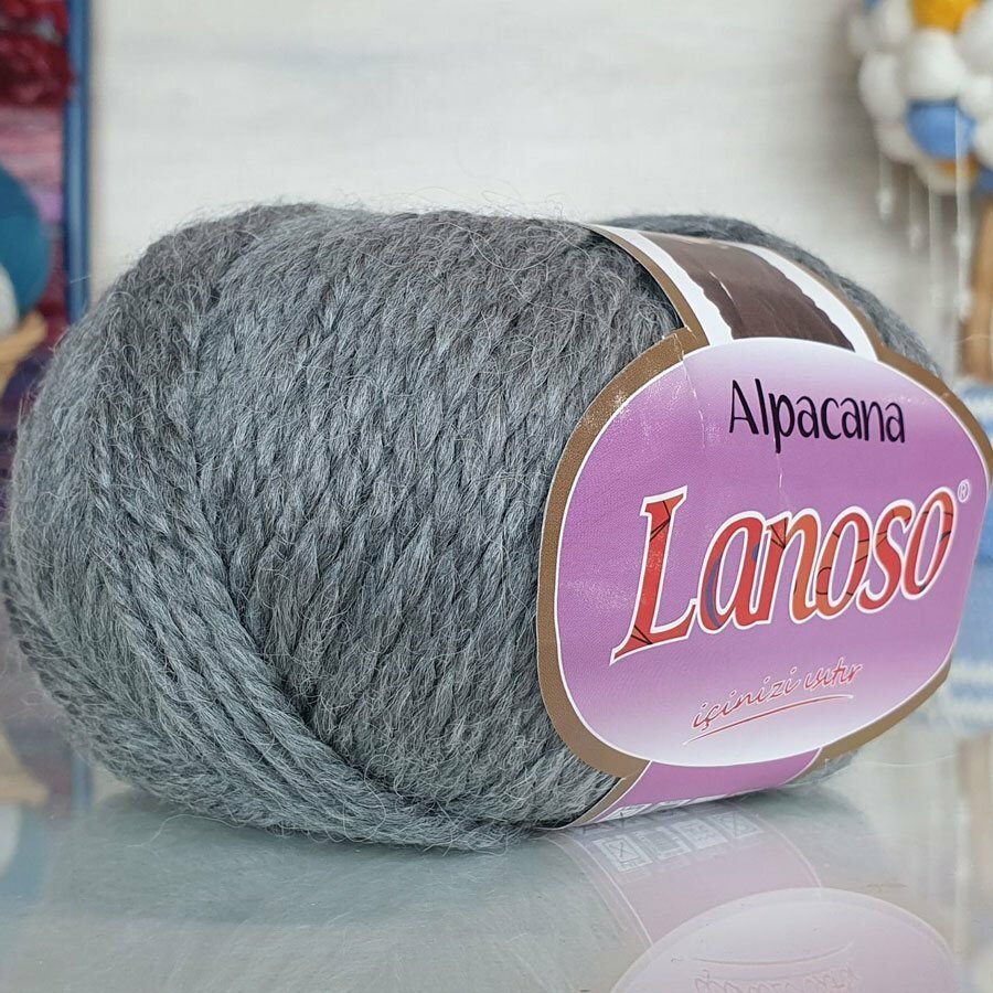 Пряжа Lanoso ALPACANA 3025 серый (5 мотков)