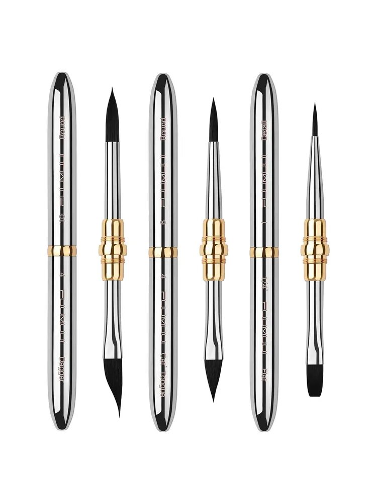 FUUMUUI Набор кистей для рисования Круглая, Кошачий язык № 1, 1,2, 3 шт.