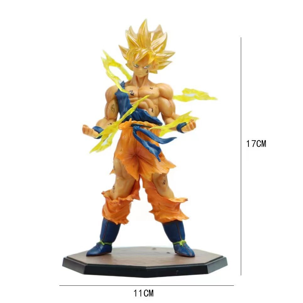 Фигурка Гоку в образе Супер Сайяна из Dragon Ball, украшение для настольного компьютера.