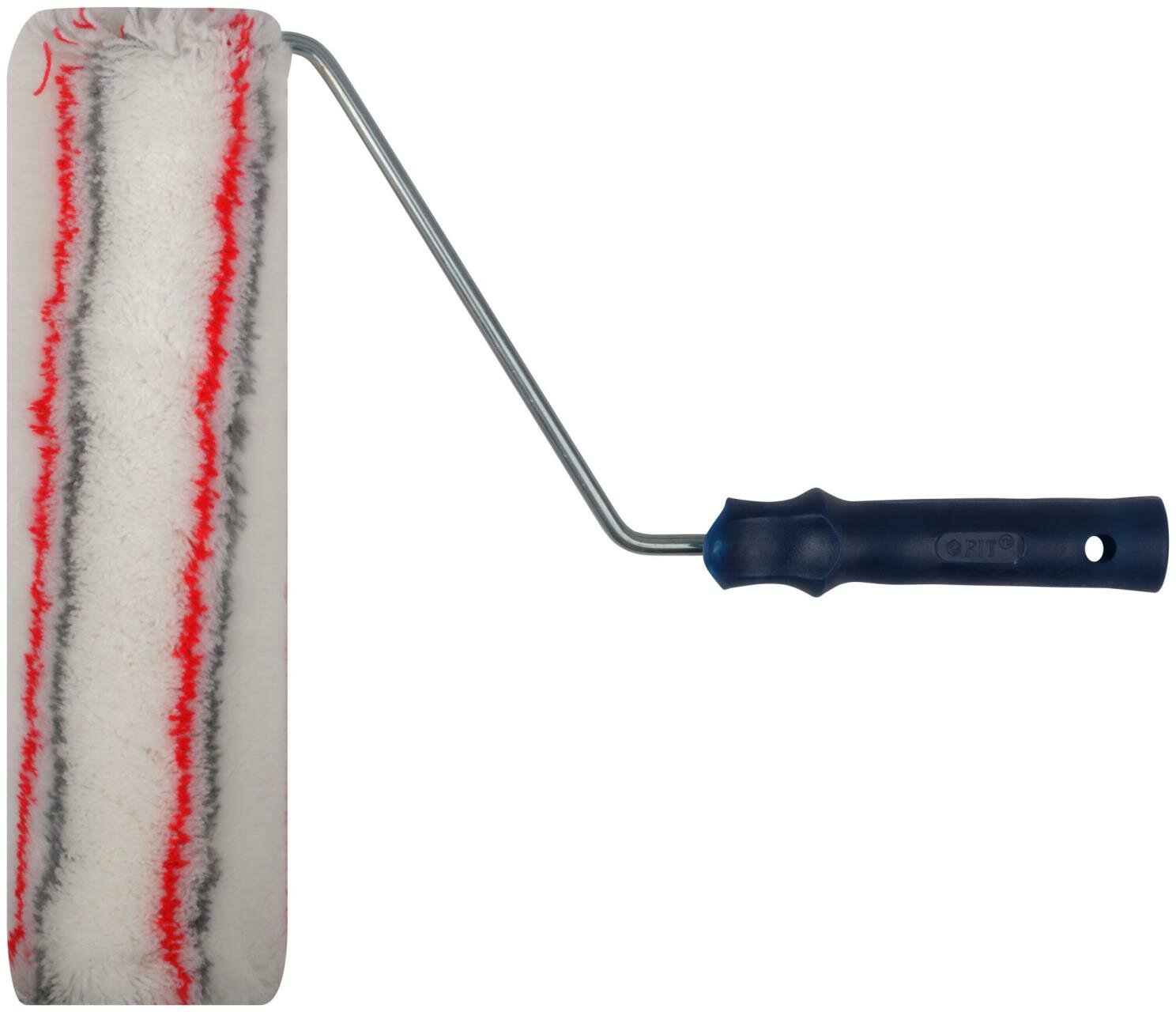 Валик полиакрил. нитяной, Профи, белый с сер. и крас. полос, бюг. 8 мм, д. 55 91 мм, ворс 18 мм, 300