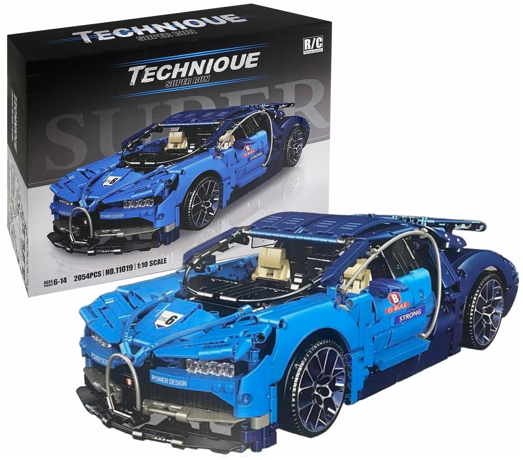 Конструктор машина Technic Bugatti Chiron, 2054 детали, на пульте ДУ, Бугатти Широн, конструктор детский Техник