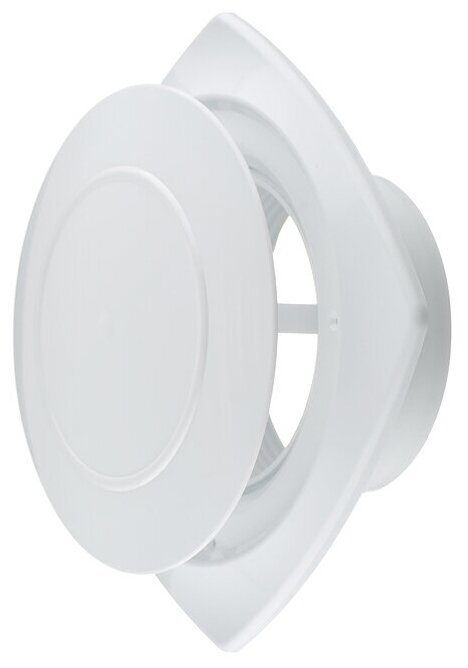 Анемостат вытяжной регулируемый Era с фланцем d125 мм белый