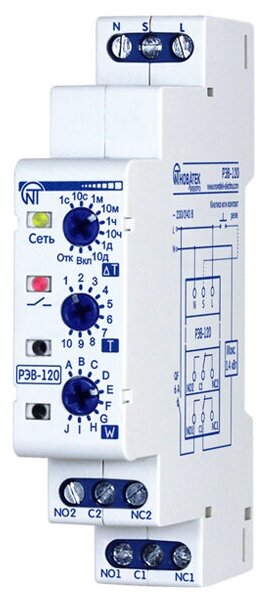 Реле времени РЭВ 120 230/240В | код 3425601120 | НовАтек-Электро (3шт. в упак.)