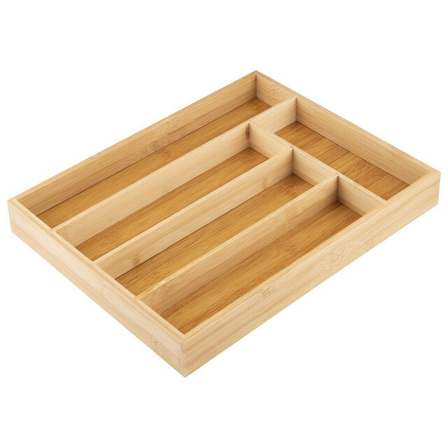 Лоток для столовых приборов MALLONY Bamboo 37х30х4,5см 5 секций бамбук