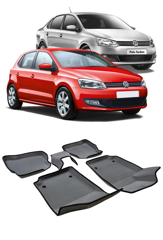 Volkswagen Polo V 2009 - 2020 г. в. пресс борта коврики EVA Smart Комплект в салон
