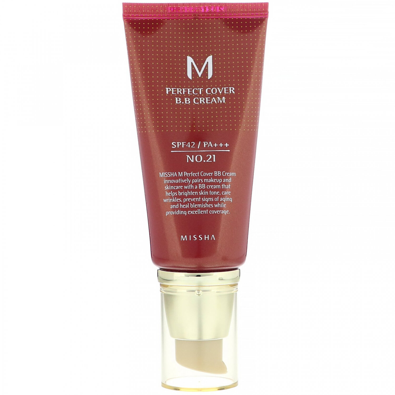 ББ крем для лица, 50 мл | MISSHA M Perfect Cover BB Cream SPF42/PA+++ No.21 Light Beige