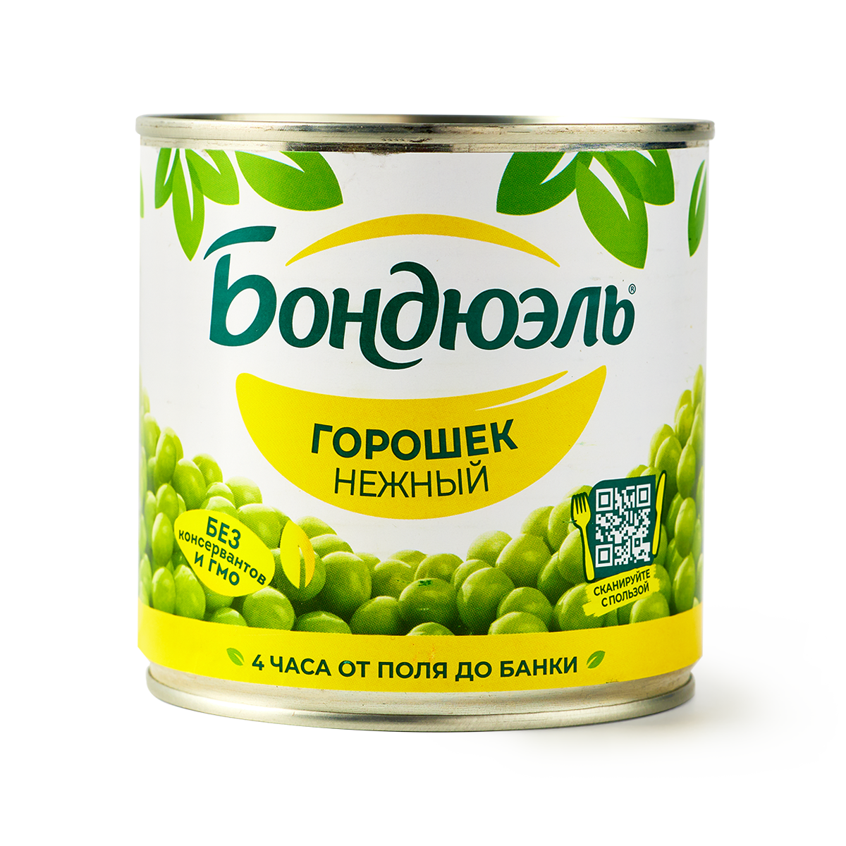 Горошек Bonduelle "Нежный", зеленый, в рассоле, 400 граммов, 1 упак.
