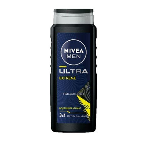Гель для душа "NIVEA Men Ultra", древесный аромат, мужской, 500мл