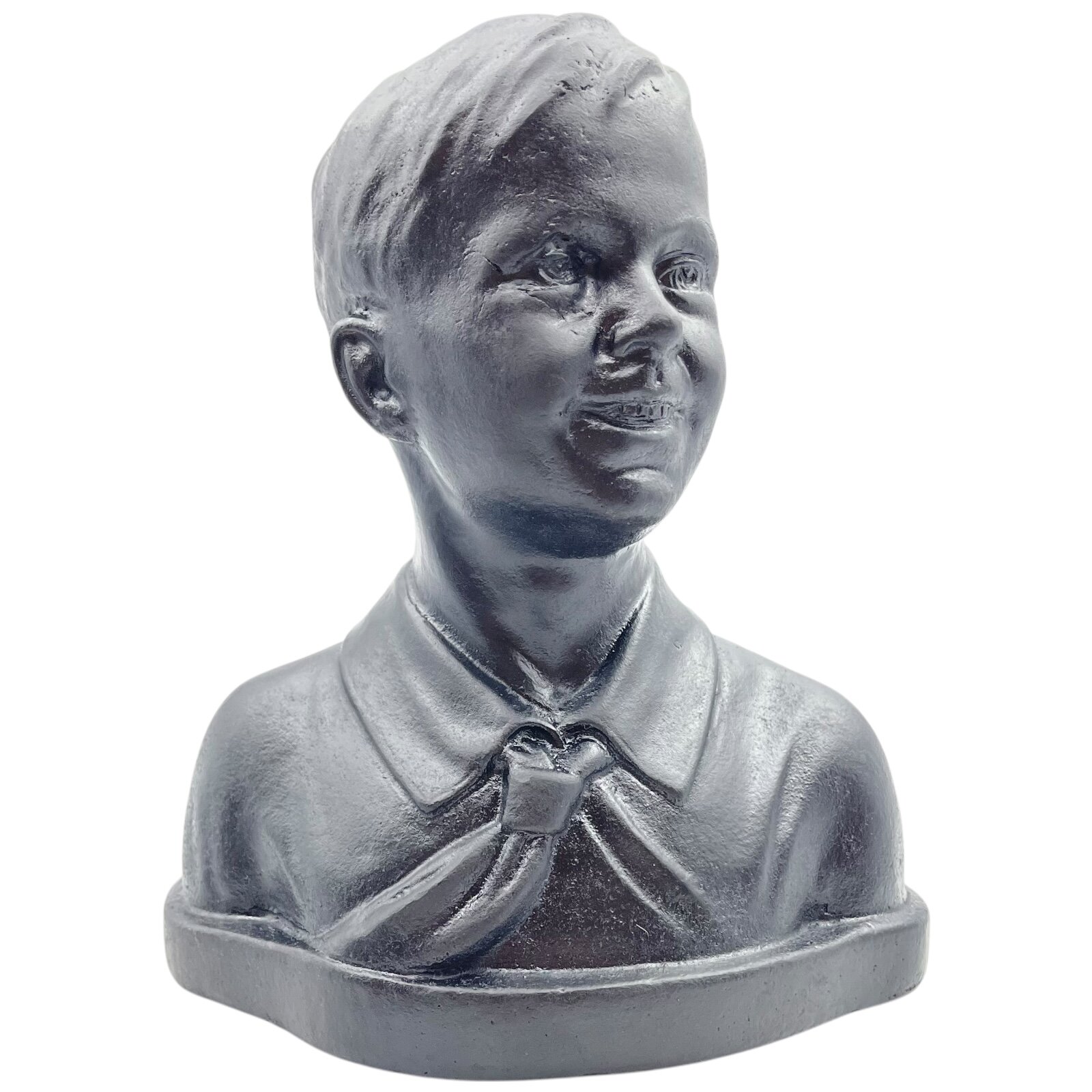 Чугунный бюст "Пионер" 1964 г. Автор В. Боголюбов, Касли, частная работа, СССР