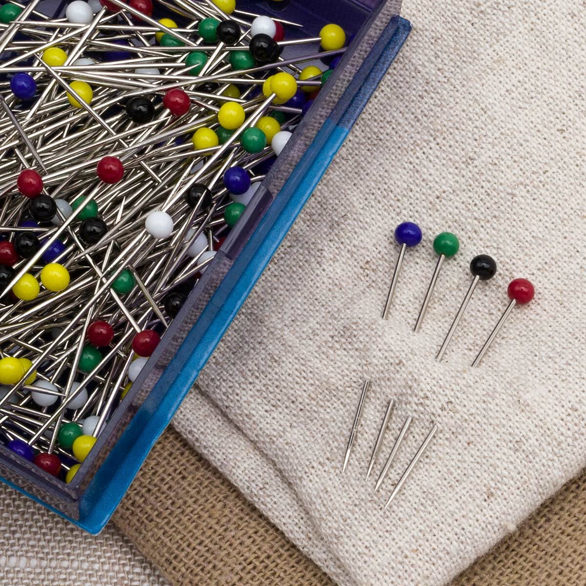 Булавки портновские со стеклянной головкой № 9, Prym, 0,6*30 мм, 20 г