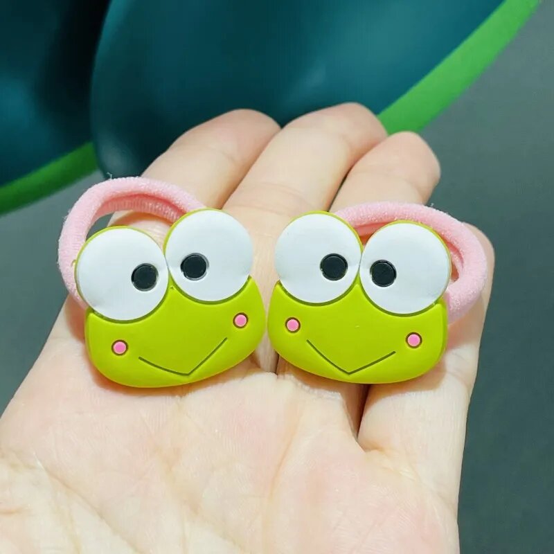 Заколки для волос Keroppi, 2 шт, зеленые, розовые