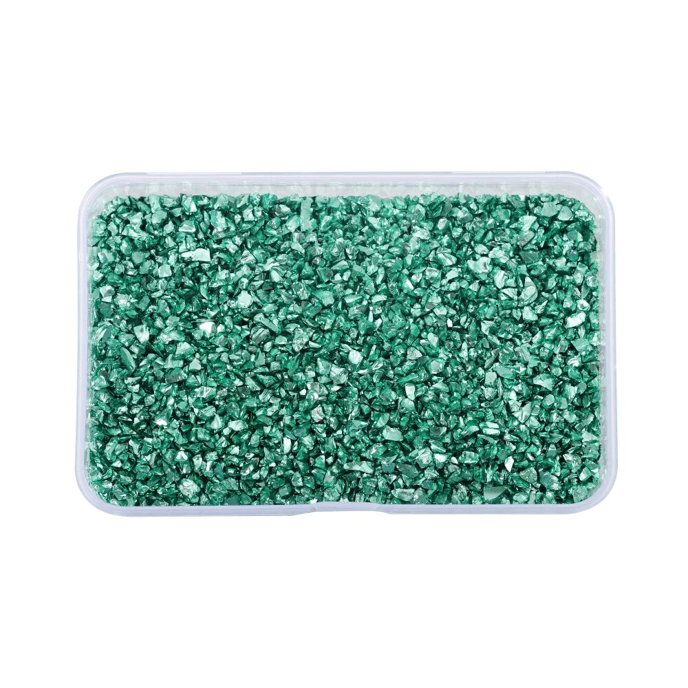 Разбитые стеклянные камни для эпоксидной смолы 30г Изумрудный, Light Green
