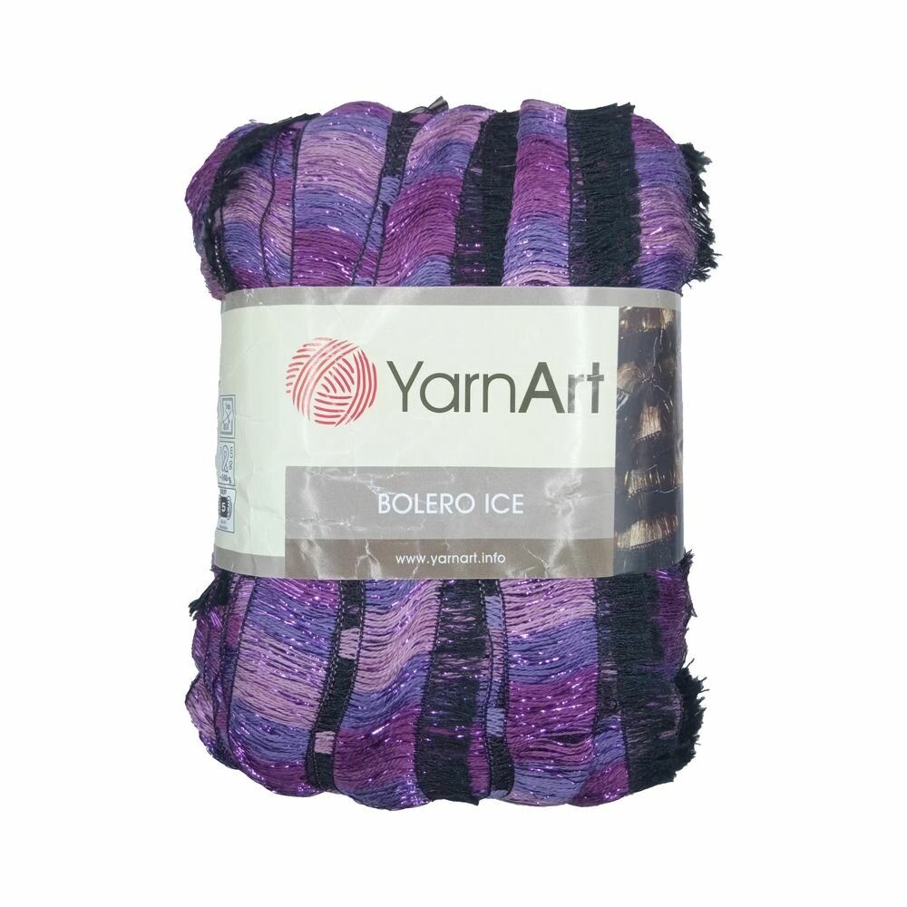 Пряжа для вязания YarnArt Bolero ice 787 фиолетовый лиловый с люрексом 1 уп 100 гр/33 м 92% акрил, 8% металлик