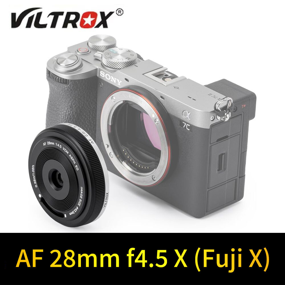 Объектив Viltrox AF 28mm F4.5 X Блинчик (Fuji X Mount), Aвтофокус Ультратонкий полный кадр