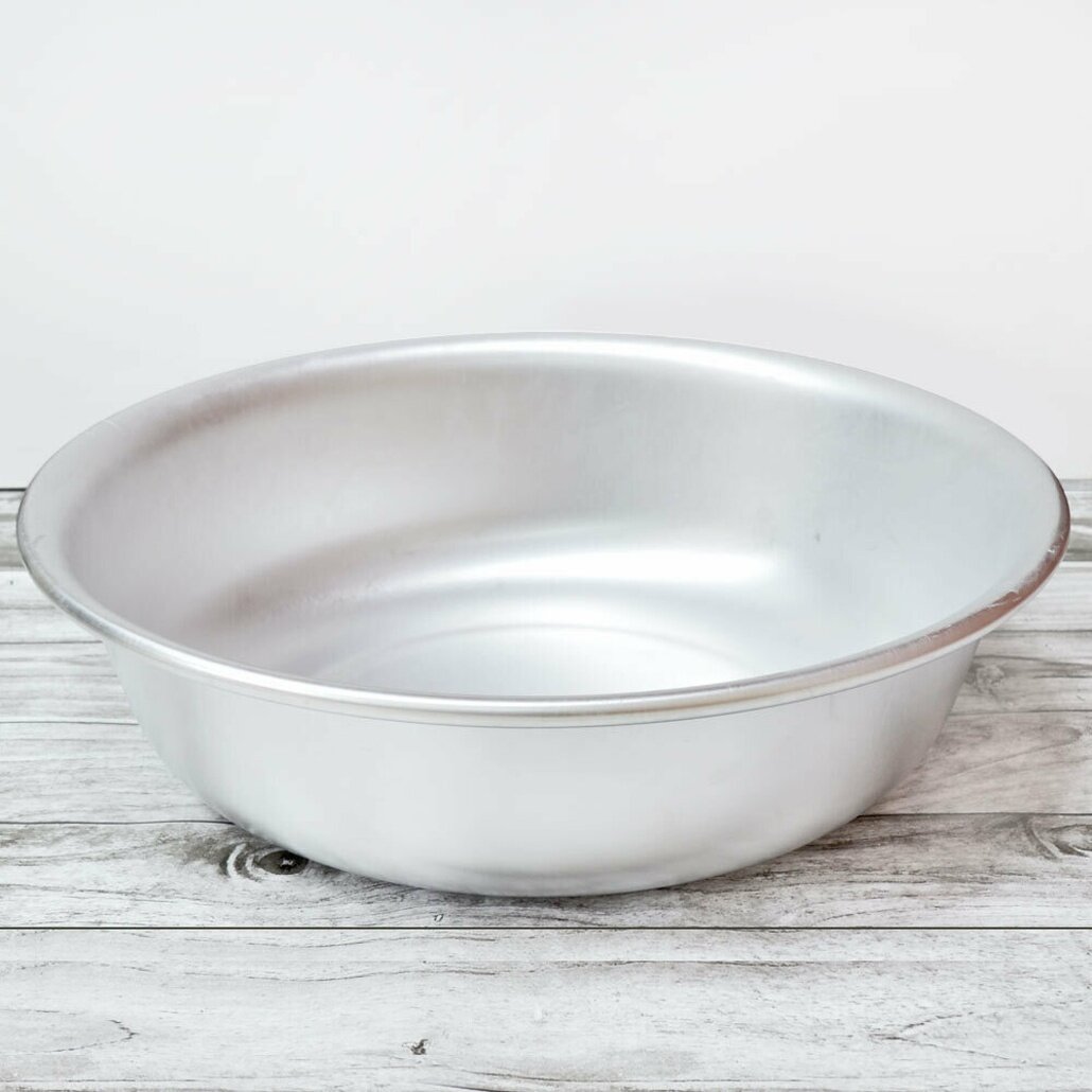 Таз алюминиевый 45см/14л, легкий и прочный, для хозяйственных нужд