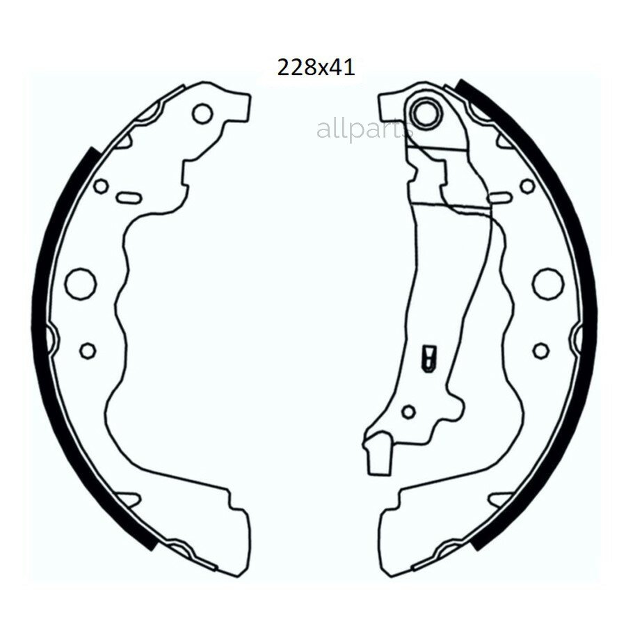 DAFMI DA995 Колодка торм. задн. барабанная Dafmi DA995 LADA Largus, Renault Duster 230x42 7701210109