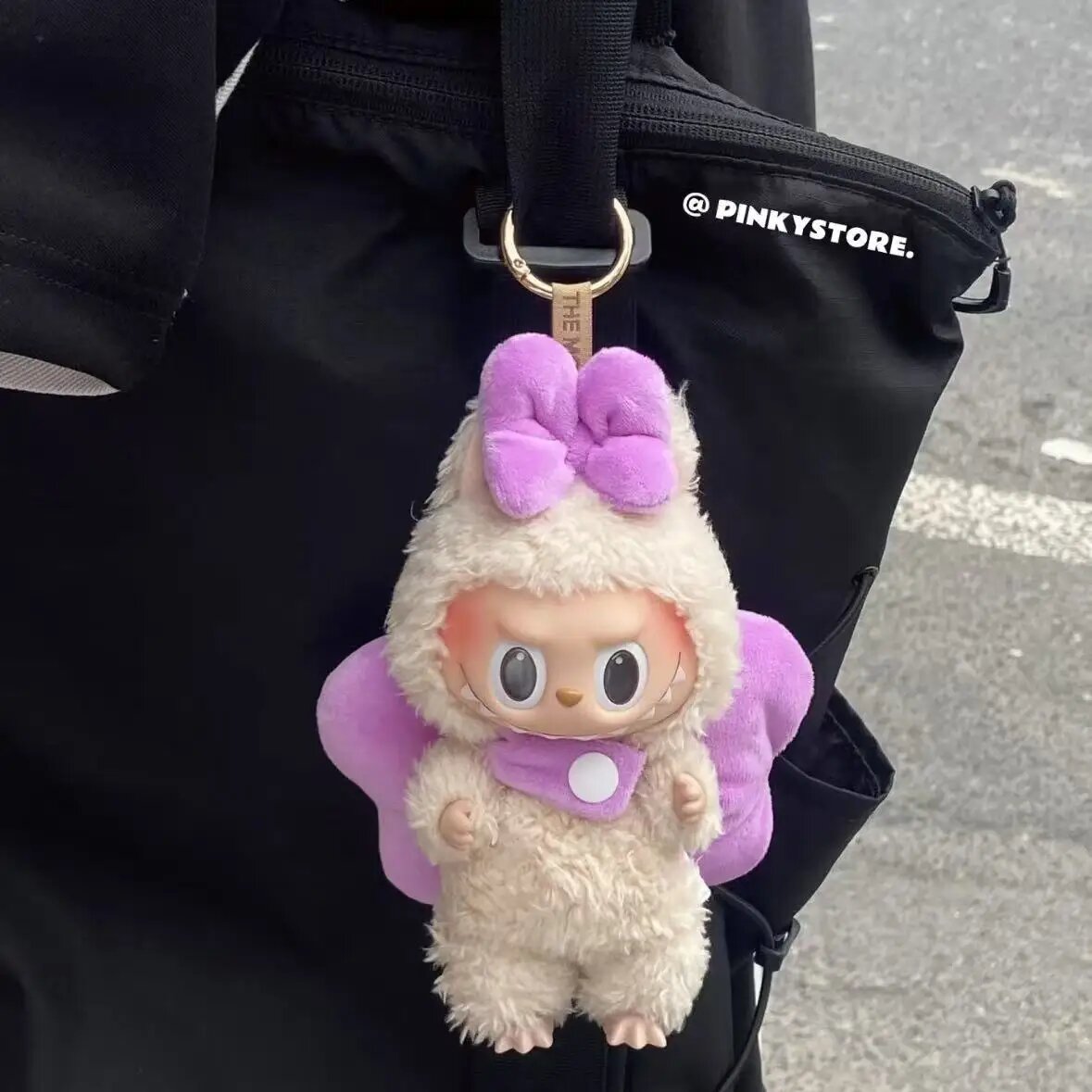 Beinaier Labubu Cute Bow плюшевая игрушка Purple bow