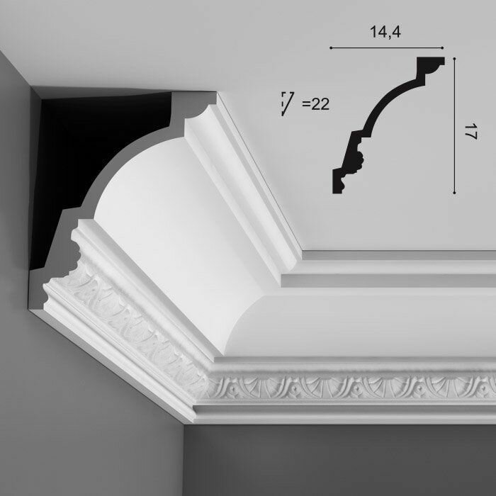 Карниз с Орнаментом Orac Decor С301 Д200xШ14.4xВ17 см Лепнина из Полиуретана / Орак Декор.