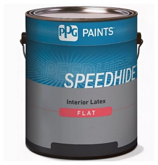 PPG Speedhide Interior "Flat" Краска для стен и потолков (белая, глубокоматовая, база 6-0040, 3,78 л)
