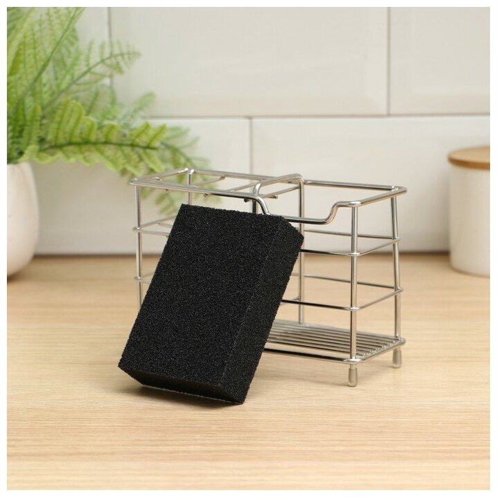 Губка чистящая «Чудо-губка», 10.5×7×2.5 см, усиленная