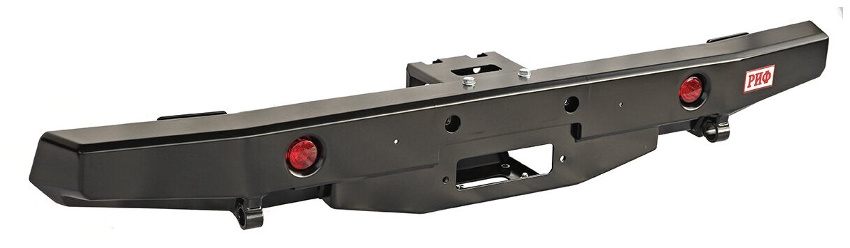 Бампер РИФ силовой задний УАЗ Хантер с площадкой под лебедку и фонарями стандарт