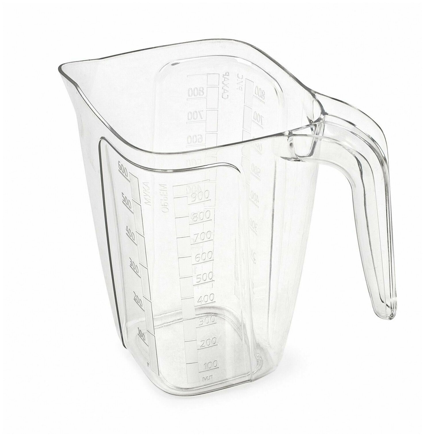 Кувшин мерный MARTIKA Диамант, 1 л, прозрачный корпус