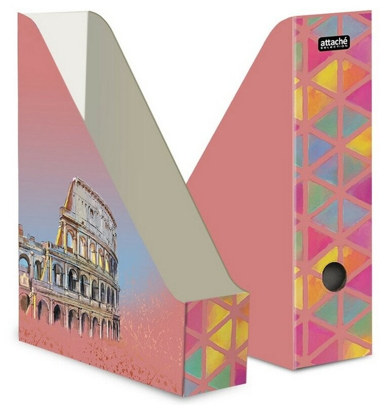 Вертикальный накопитель Attache Selection Travel картон красный ширина 75 мм 1151957