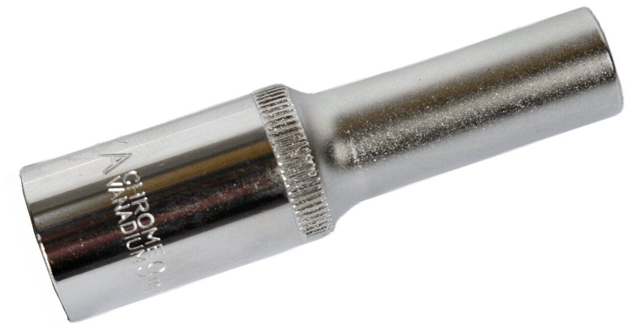 Торцевая головка высокая ЭВРИКА ER-91502-12H, 1/2", 9мм, CrV, хромированный, 80мм